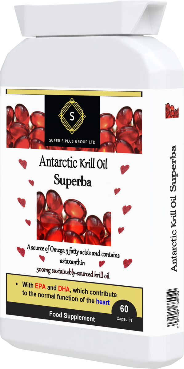 Antarctic Krill Oil Superba Omega Fatty Acids Supplement Gel Capsules – Super B Blus Group Ltd