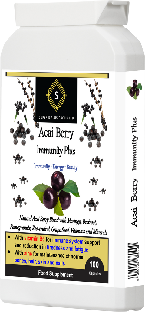 Acai Berry Immunity Plus: Boost Energy & Support Hair, Nails, Skin ...