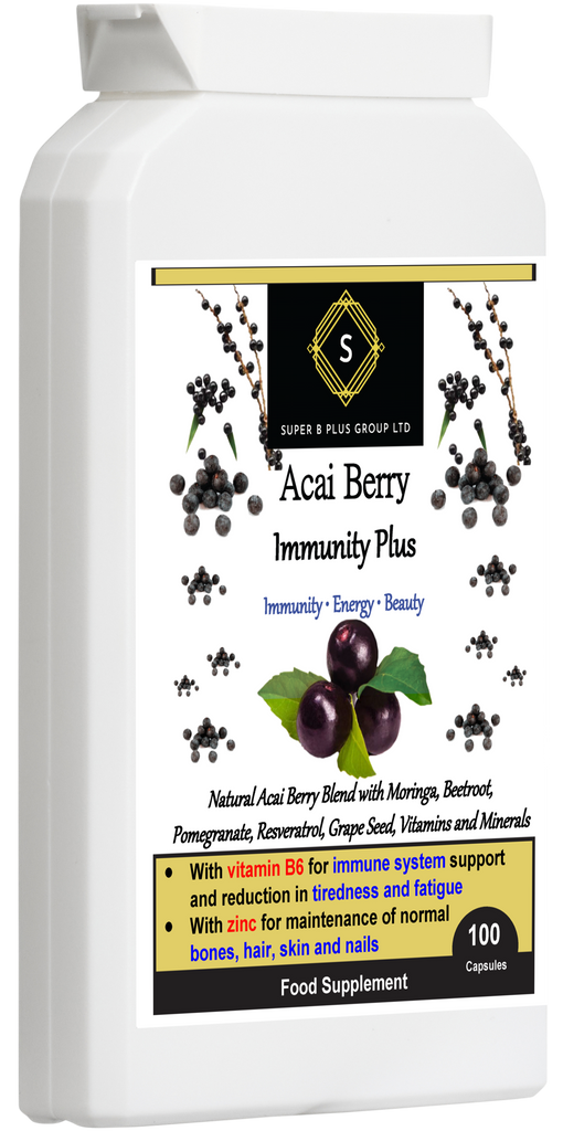 Acai Berry Immunity Plus: Boost Energy & Support Hair, Nails, Skin ...