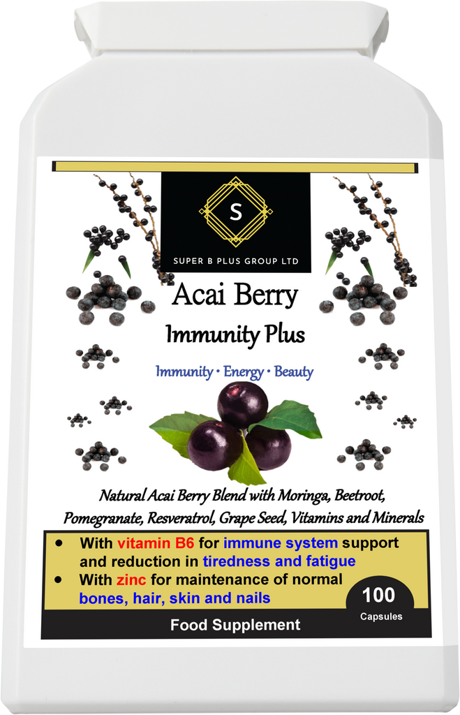 Acai Berry Immunity Plus: Boost Energy & Support Hair, Nails, Skin ...