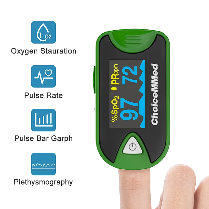 ChoiceMMed MD300C26 Fingertip Pulse Oximeter OLED Display SPO2 Heart R ...