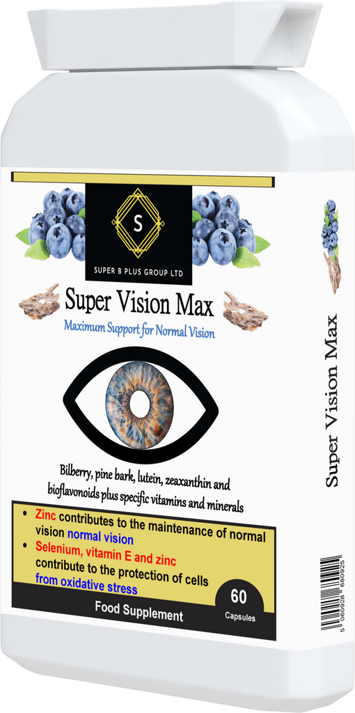 Super Vision Max Eye Health Normal Vision Vegan Supplement 60 Capsules – SUPER B PLUS GROUP LTD®