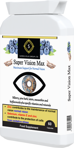 Super Vision Max Eye Health Normal Vision Vegan Supplement 60 Capsules ...