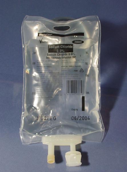 250 ml Sodium Chloride 0.9% w/v Intravenous Infusion BP / Viaflo ...