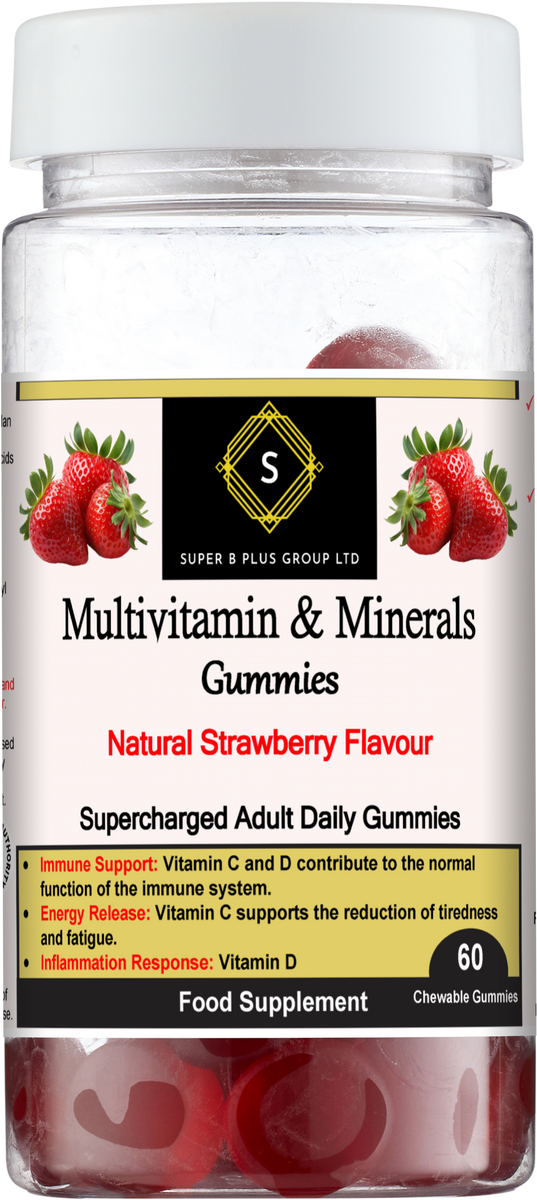 Multivitamin & Minerals Gummies for Adults - Strawberry - Daily Use ...