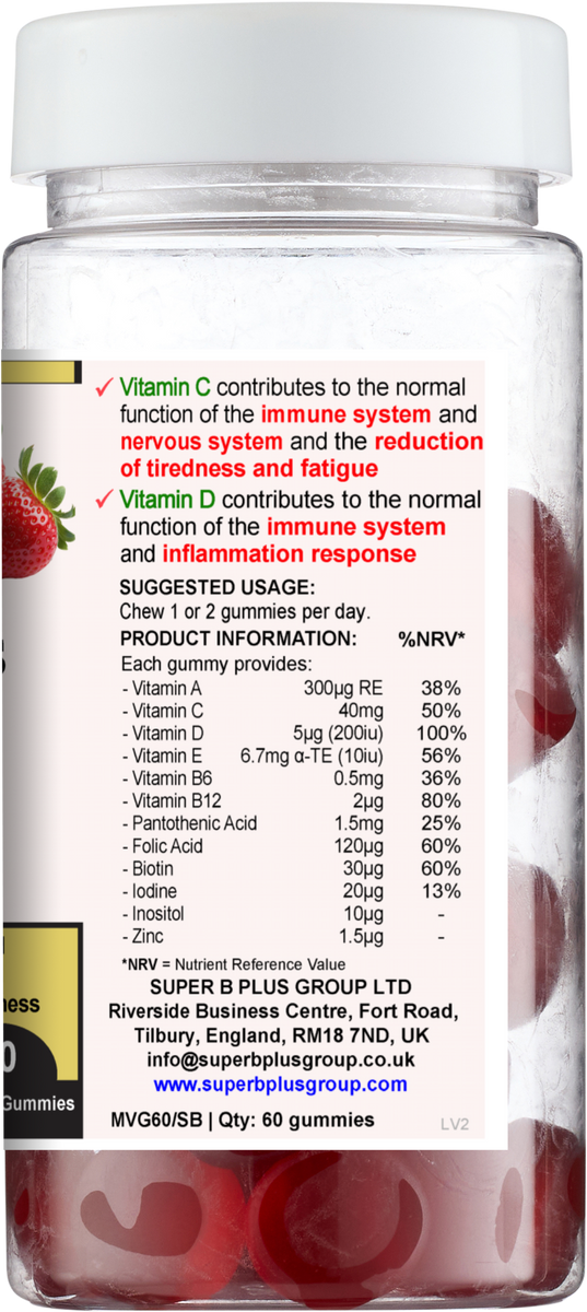Multivitamin & Minerals Gummies for Adults - Strawberry - Daily Use ...