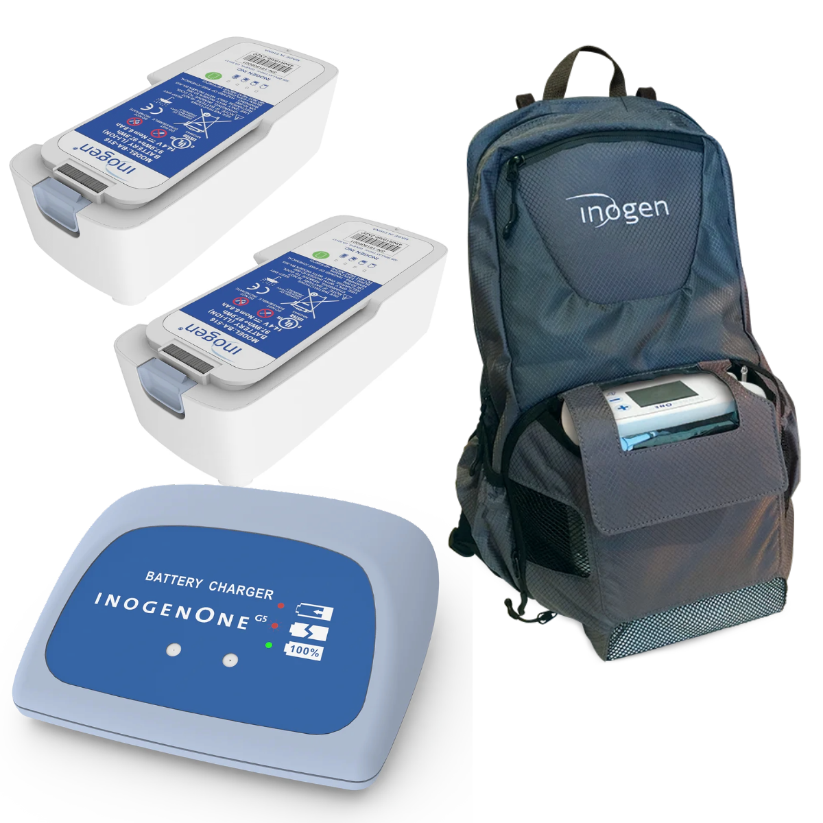 Inogen One Rove 6, G5 Airline Power Bundle - Battery, Charger, Backpac ...
