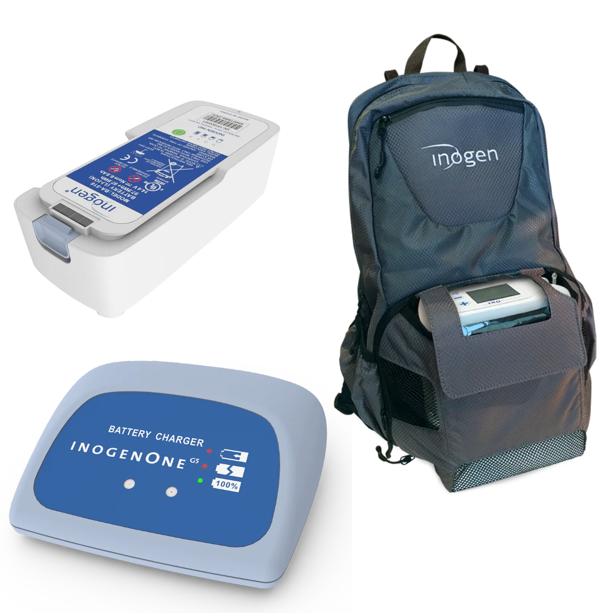 Inogen One Rove 6, G5 Airline Power Bundle - Battery, Charger, Backpac ...