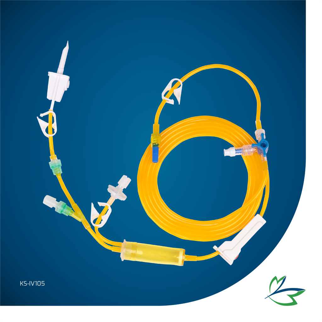 IV CHEMOTHERAPY INFUSION SET, 1-WAY CONNECTOR WITH CHECK-VALVE, NEEDLE ...