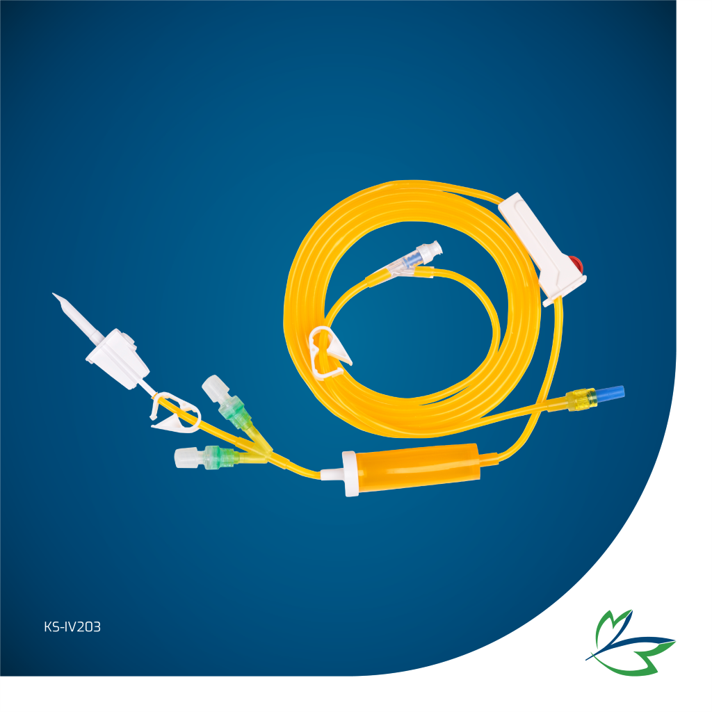 IV CHEMOTHERAPY INFUSION SET, 2-WAY CONNECTOR WITH CHECK-VALVE, NEEDLE ...