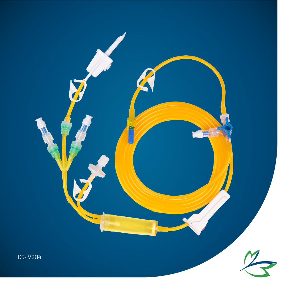 IV CHEMOTHERAPY INFUSION SET, 2-WAY NEEDLE-FREE CONNECTOR WITH CHECK-V ...