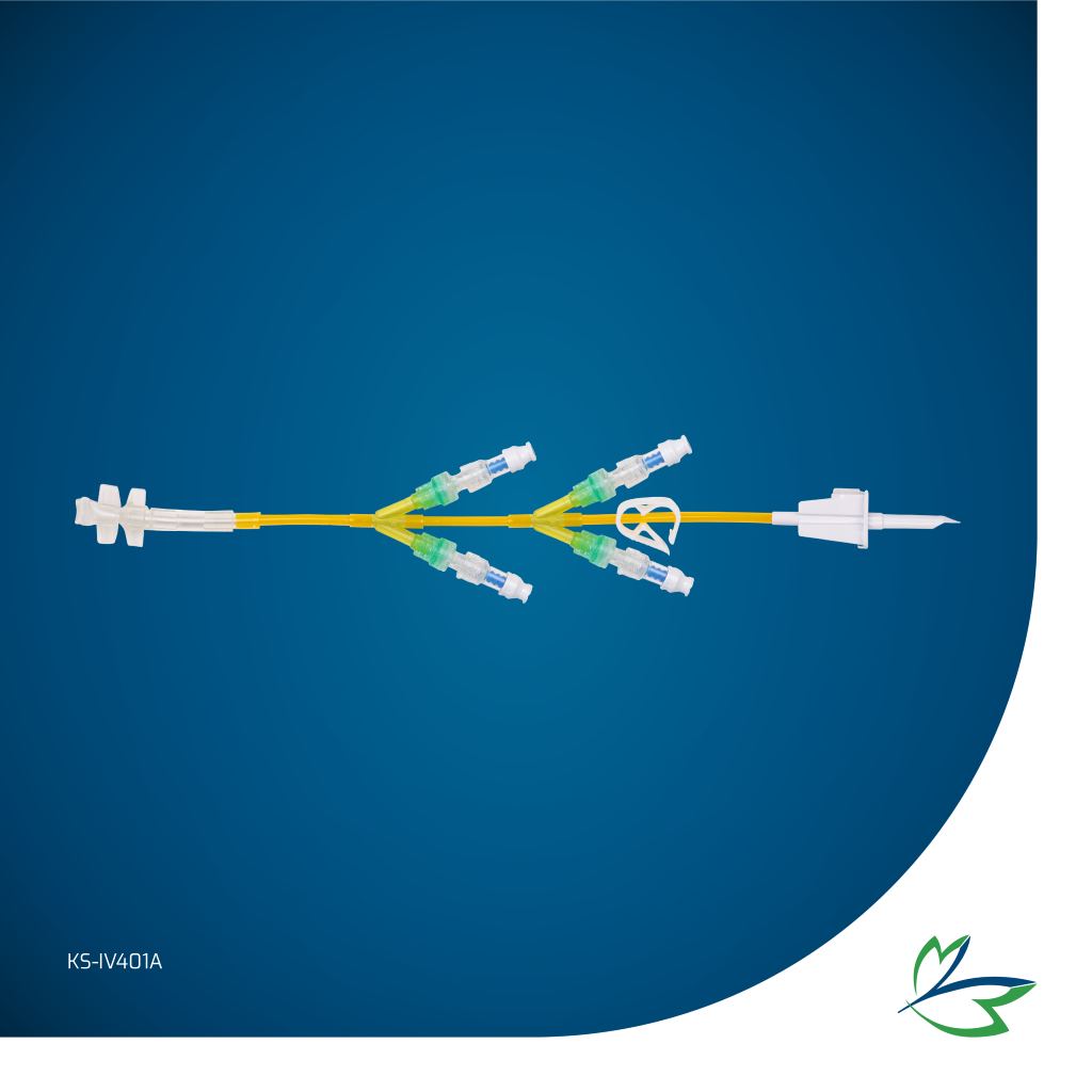4-WAY IV INFUSION MULTIPLEXER SET WITH NEEDLE-FREE AND CHECK-VALVE, LI ...