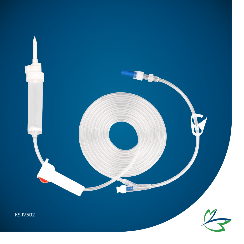 IV INFUSION SET, NEEDLE-FREE Y-CONNECTION PORT, TRANSPARENT LARGE-BORE ...
