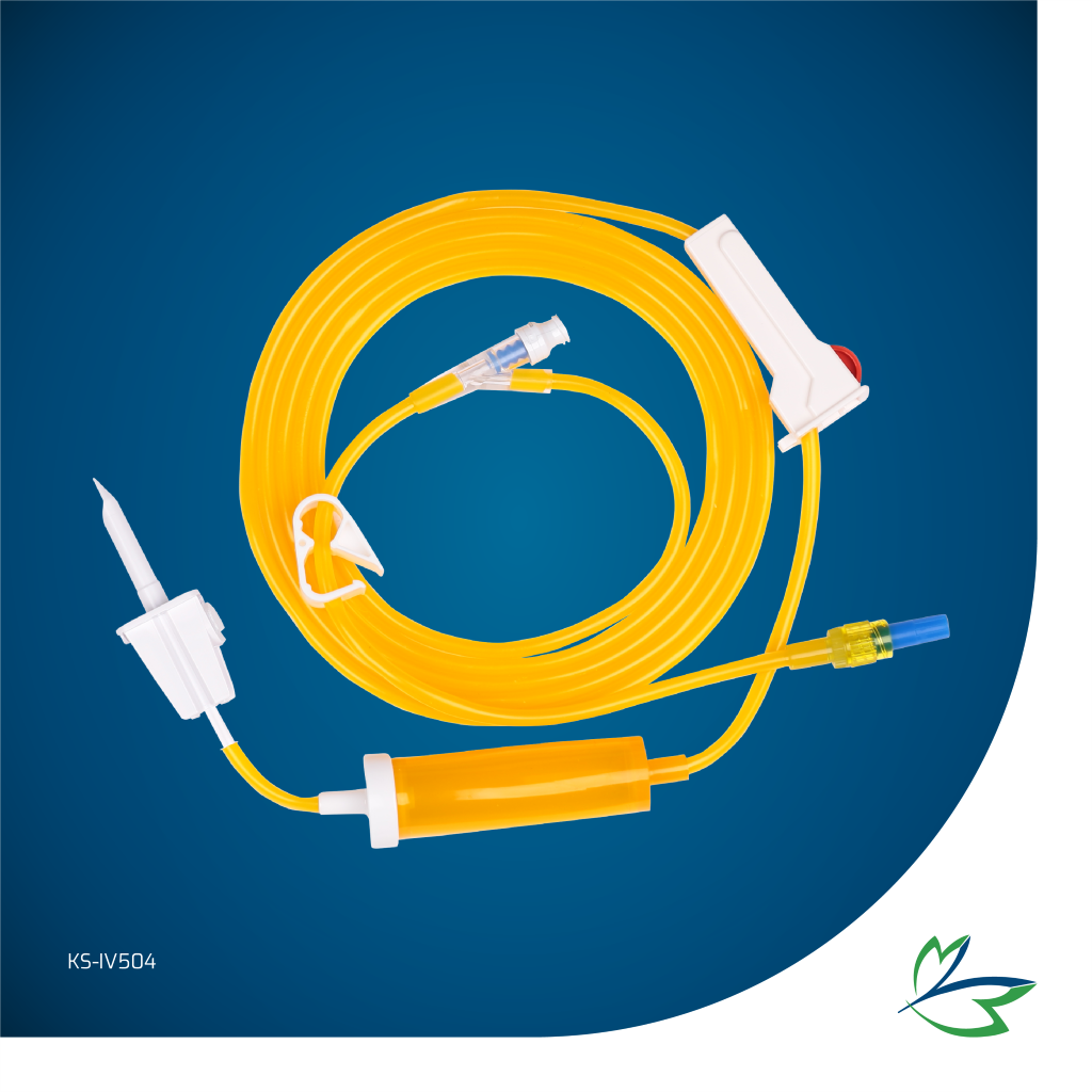 IV INFUSION SET, NEEDLE-FREE Y-CONNECTION PORT, LIGHT-PROTECTED LARGE ...