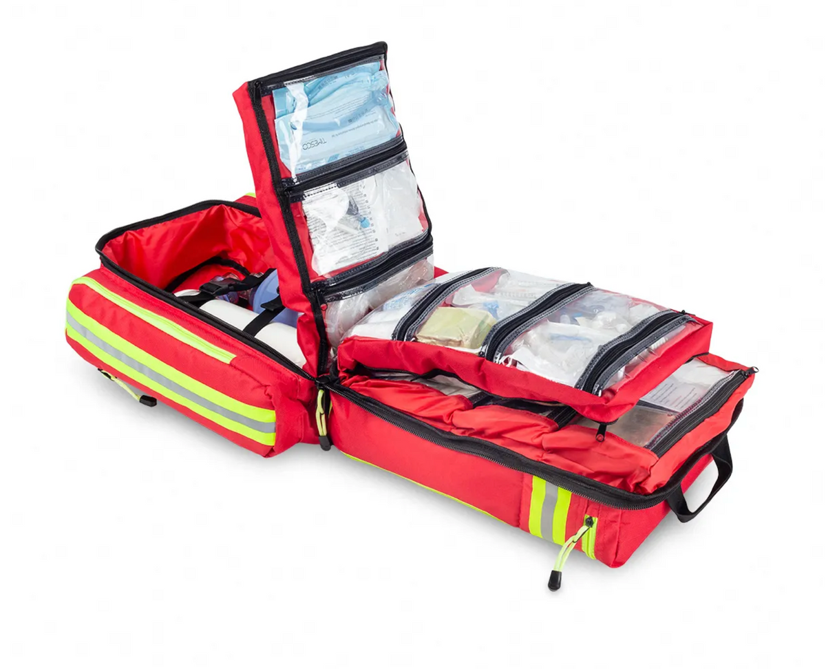 EMS First Response Backpack Medical Emergency Bag Red – SUPER B PLUS ...