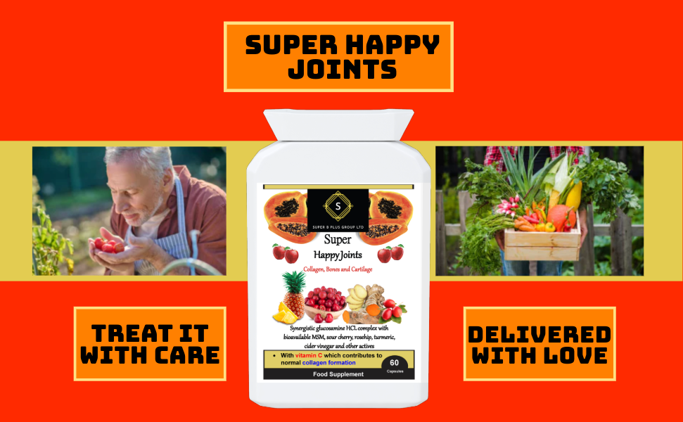 Super Happy Joints Formula Collagen Bone Support Food Supplement ...