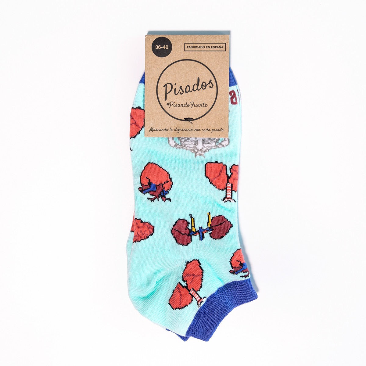 Cotton Ankle Socks Nurse Doctor Hospital Work & Travel Organs Blue Uni ...