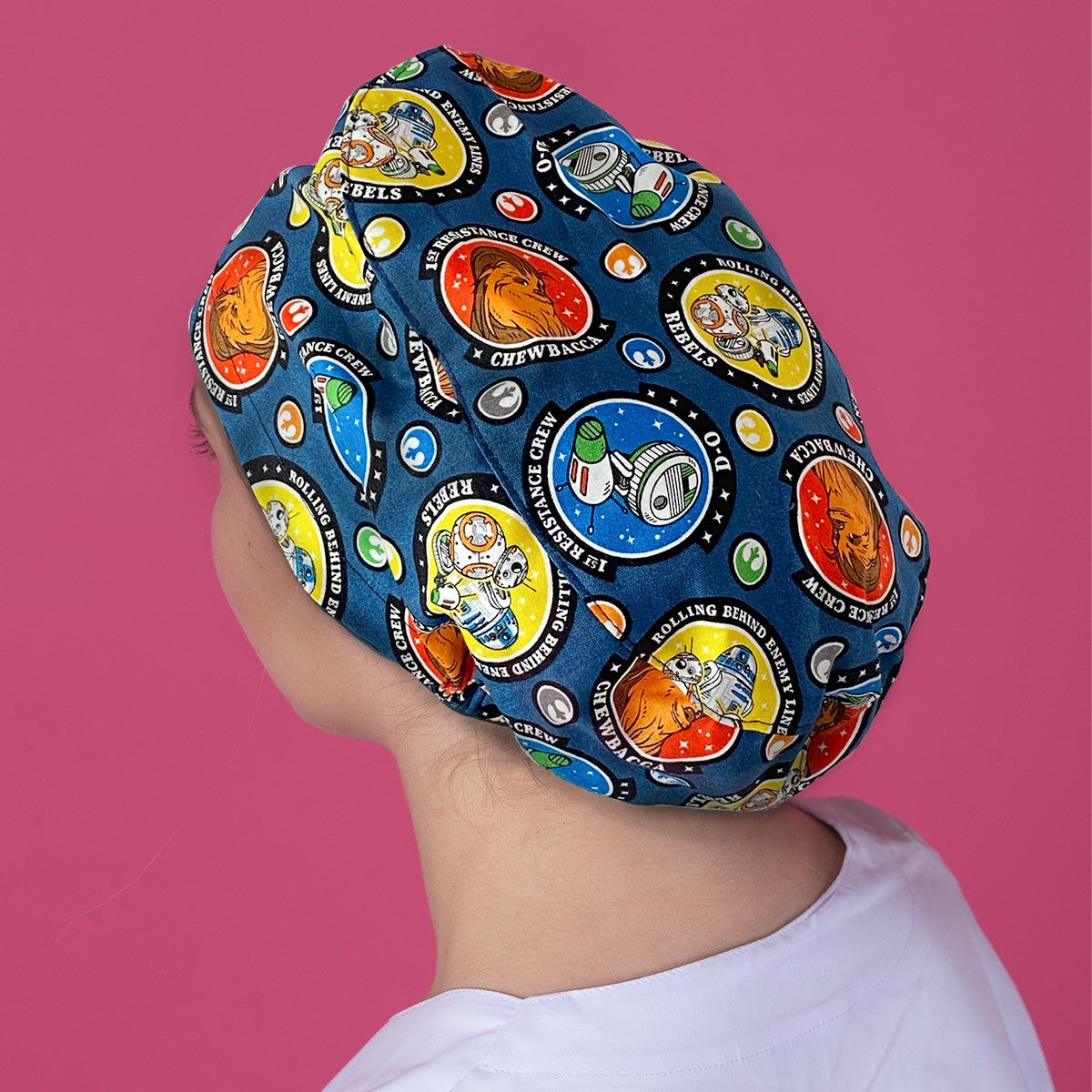 Long Hair Surgical Cap with Elastic Band - Marine Rebel Staff – SUPER B ...