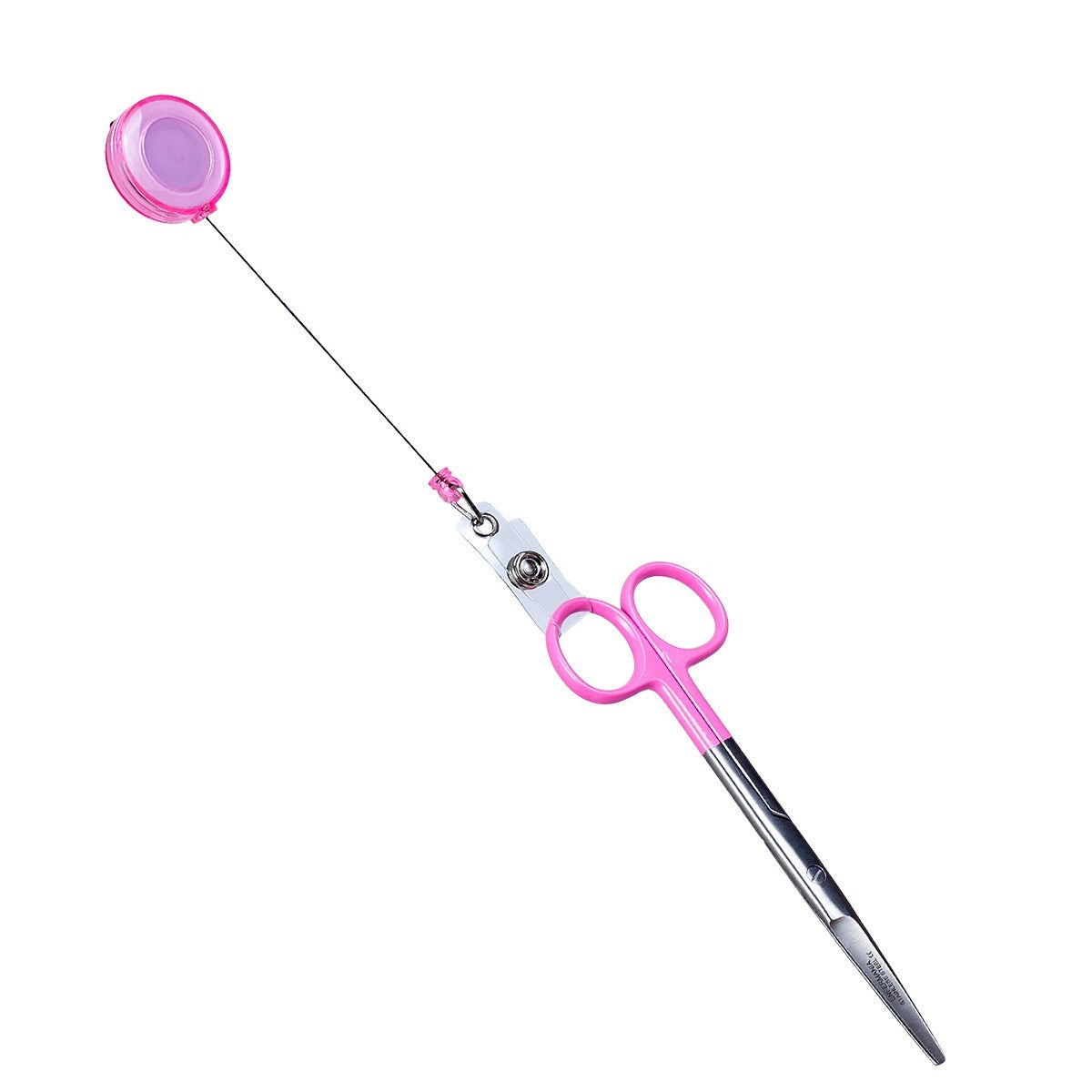 Retractable Clip with Metal Clip & Push-Button for ID Badge, Keys, Sci ...