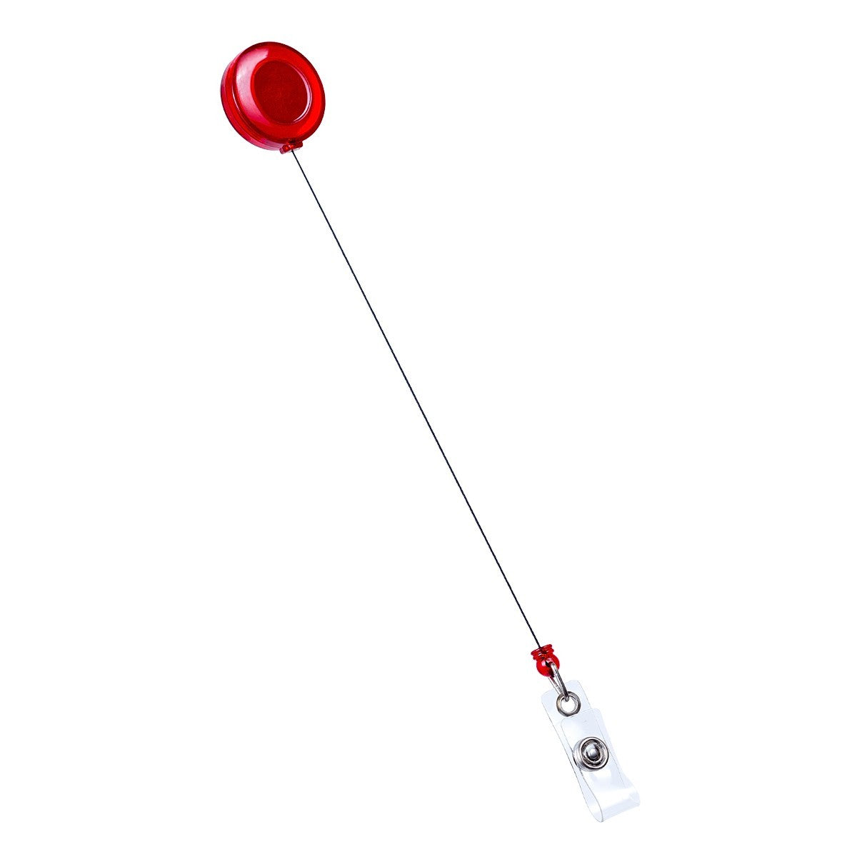 Retractable Clip with Metal Clip & Push-Button for ID Badge, Keys, Sci ...