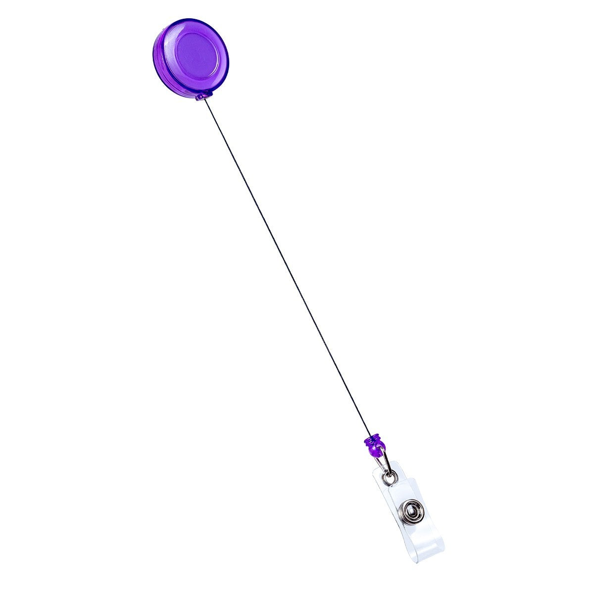 Retractable Clip with Metal Clip & Push-Button for ID Badge, Keys, Sci ...