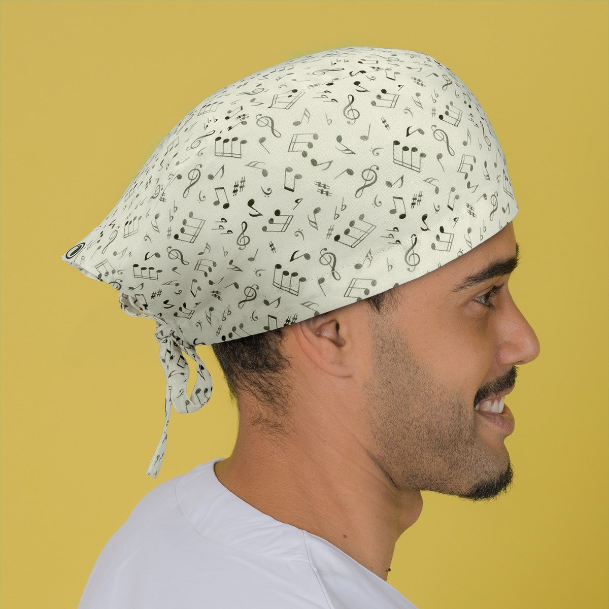 Short Hair Surgical Cap with Adjustable Laces - Musical Notes – SUPER B ...