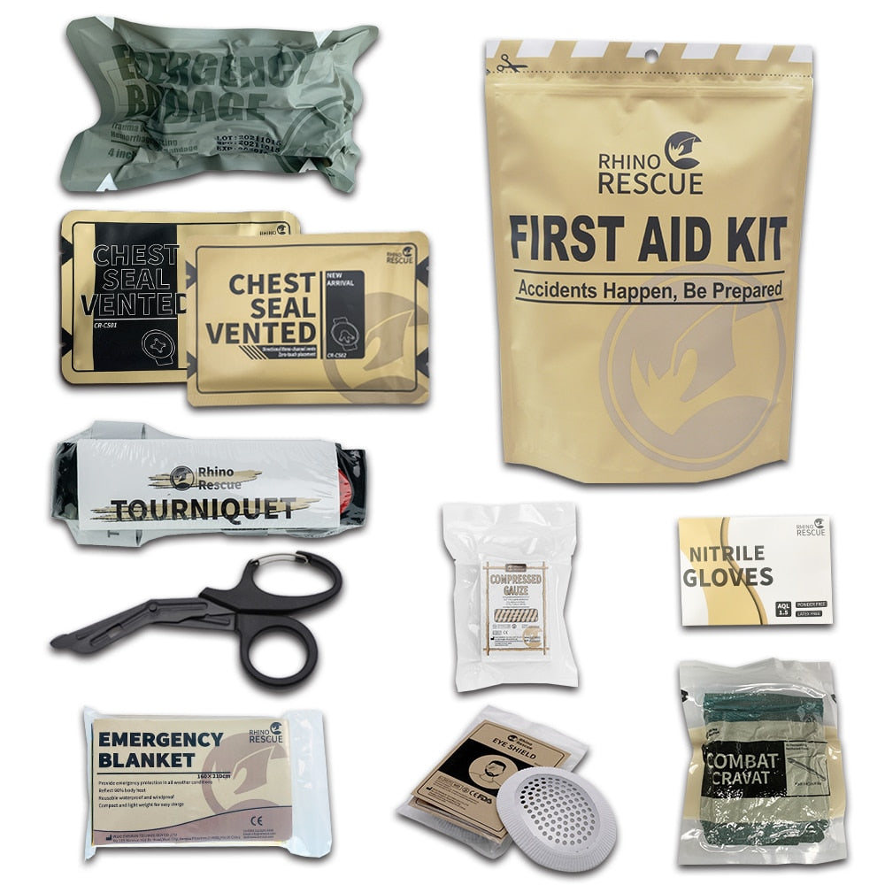 First Aid Kit 10pcs (Military Emergency IFAK Trauma Kit with Aluminium ...