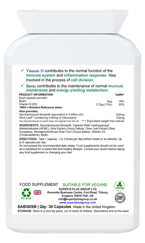 SuperBio Calm Formula Relax Antistress Formula Probiotic Supplement ...