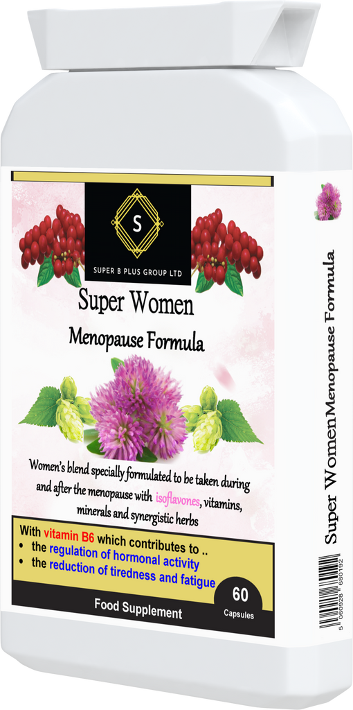 Super Women Menopause Formula Isoflavones Fatigue Vegan Supplement ...