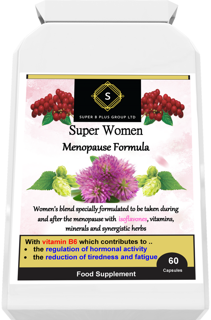 Super Women Menopause Formula Isoflavones Fatigue Vegan Supplement ...