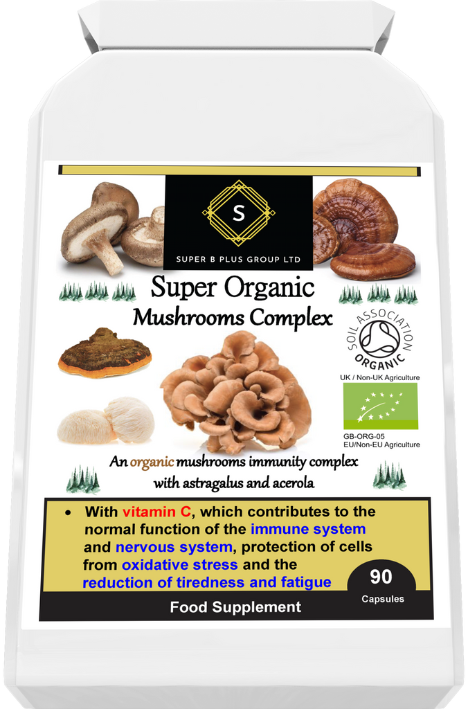 Super Organic Mushrooms Complex Lions Mane Maitake Reishi Shiitake ...