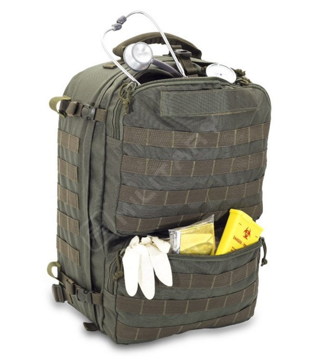 Elite PARAMEDS Rescue Tactical Backpack OD Green Medical Emergency Bag ...