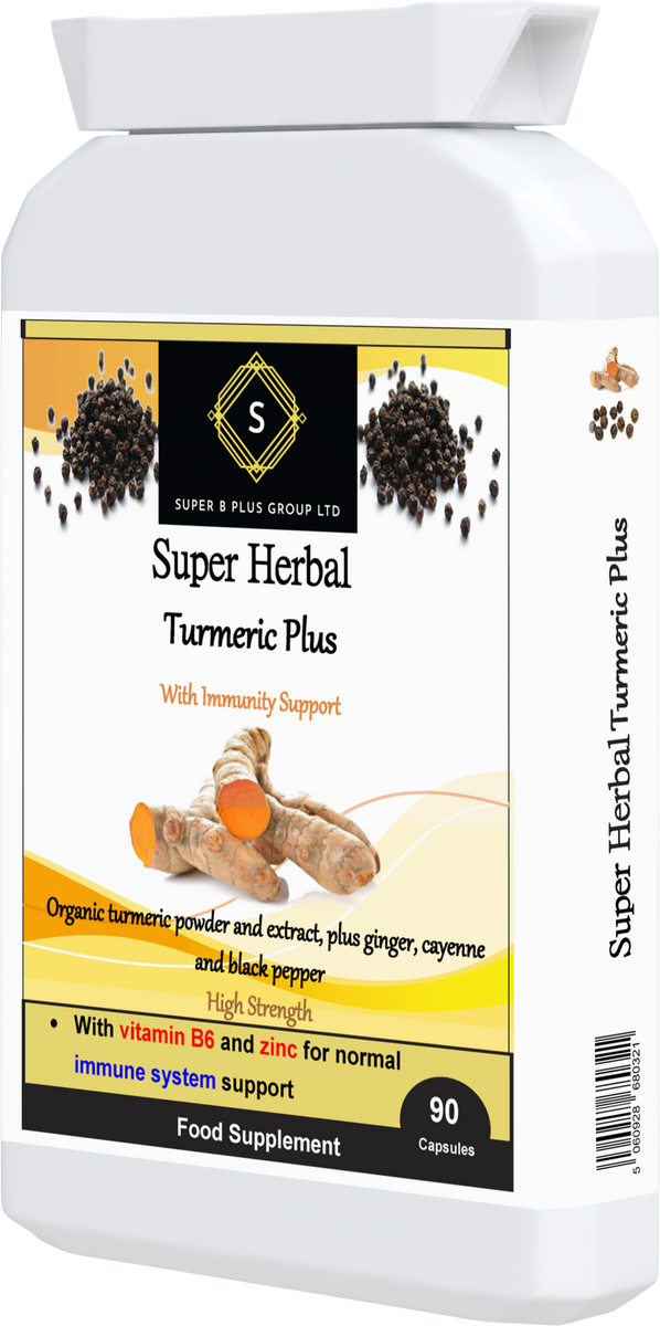 Super Herbal Turmeric Plus Immunity Energy Support Supplement Capsules ...