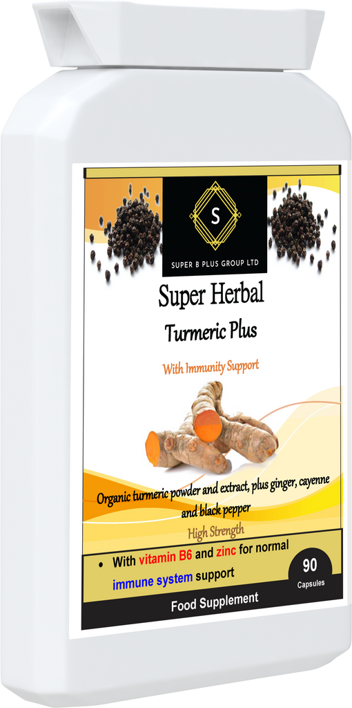 Super Herbal Turmeric Plus Immunity Energy Support Supplement Capsules ...